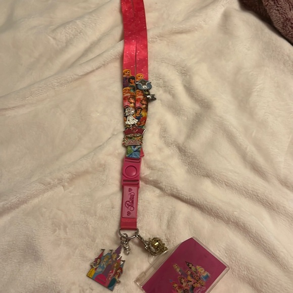 Disney | Accessories | Disney Princess Lanyard With 3 Pins | Poshmark